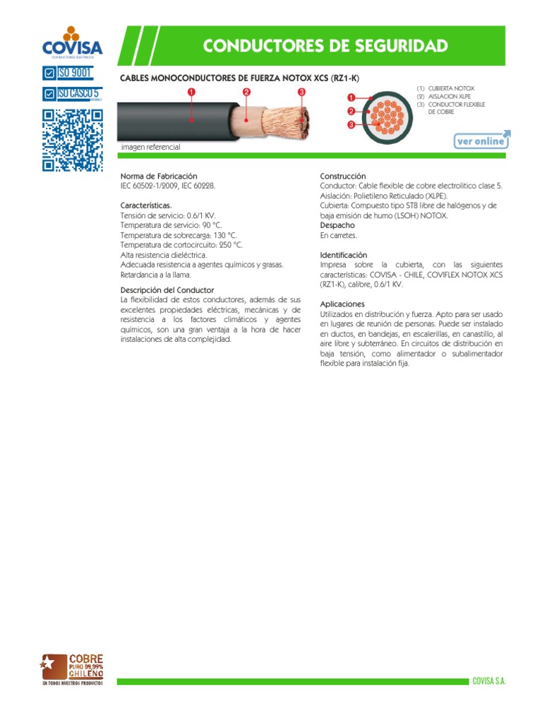 Conductores de Seguridad: Covi SA | PDF | Conductor electrico | Cobre