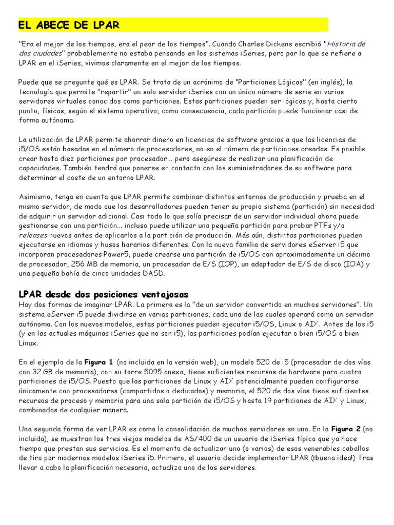 El Abece de Lpar | PDF | Servidor (Computación) | Unidad Central de ...