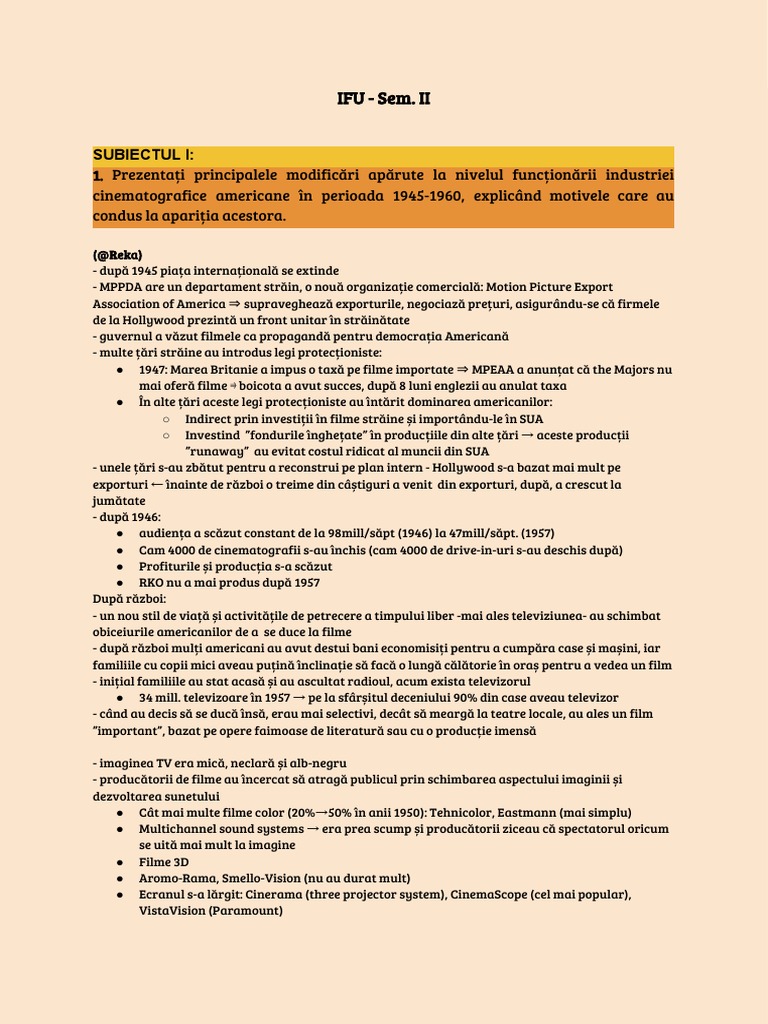 IFU Sem. II - SUB1 | PDF