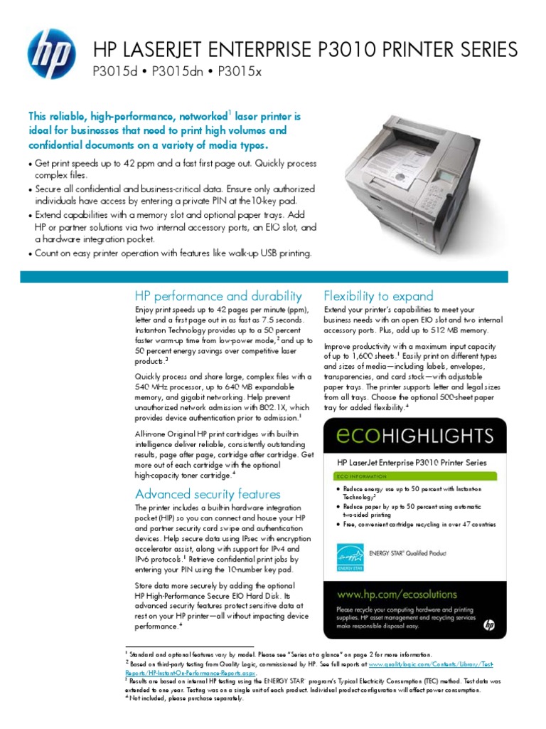 3015 HP Datasheet | PDF