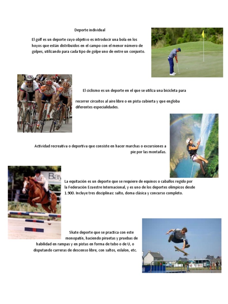 Deporte Individual | PDF | Esgrima | Asociación de Futbol