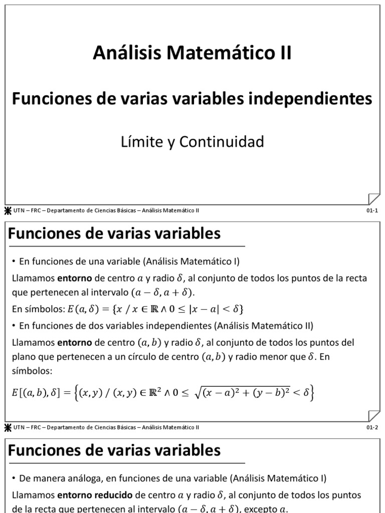 Clase 2 - AM2 | PDF | Límite (Matemáticas) | Función (Matemáticas)