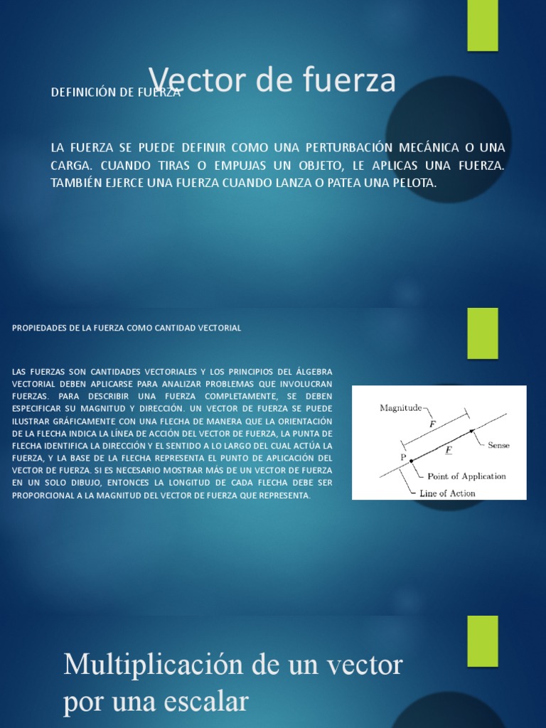 Fuerzas como cantidades vectoriales: propiedades y aplicaciones de los vectores de fuerza | PDF ...