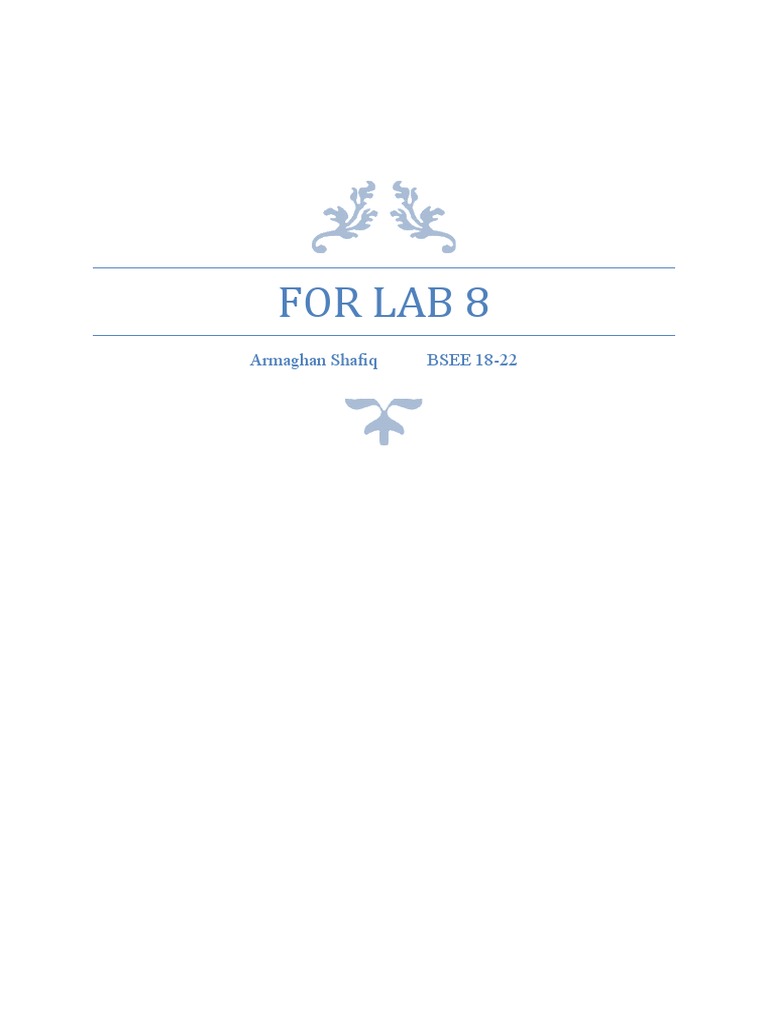 FoR LAB 8 | PDF | Acceleration | Applied And Interdisciplinary Physics