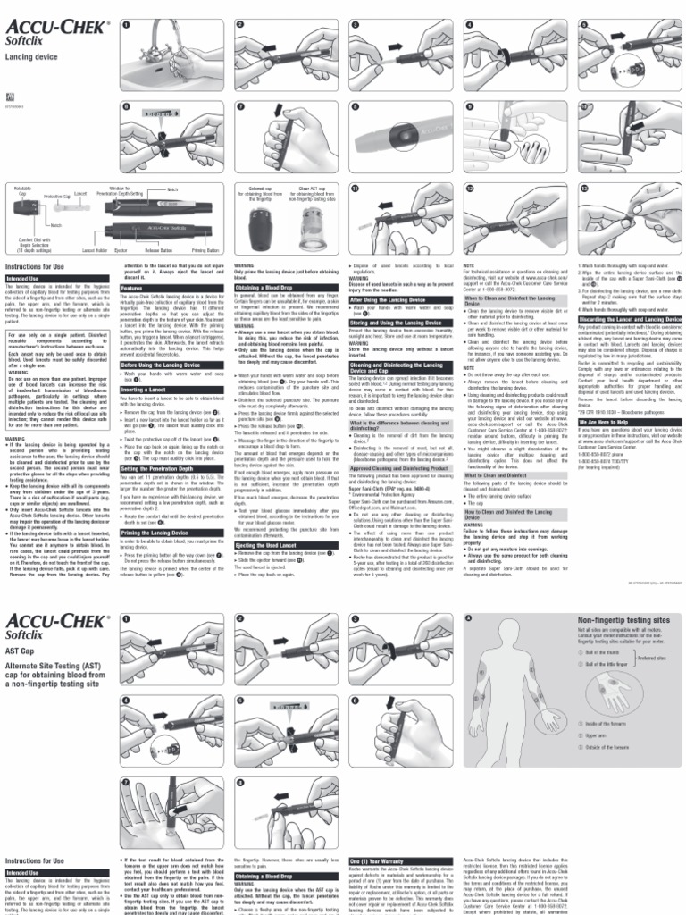 Accu-Chek Softclix Lancing Device Guide - Manualzz | PDF