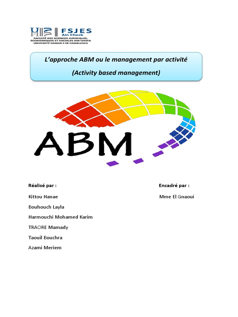 Méthode ABM : Management par Activités | PDF | Analyse comparative ...