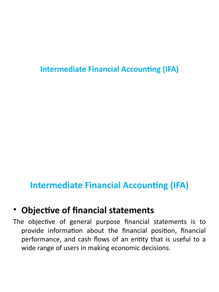 Intermediate Financial Accounting (IFA) | Download Free PDF ...