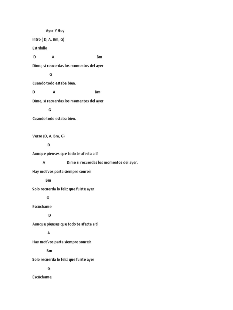 Ayer Y Hoy | PDF