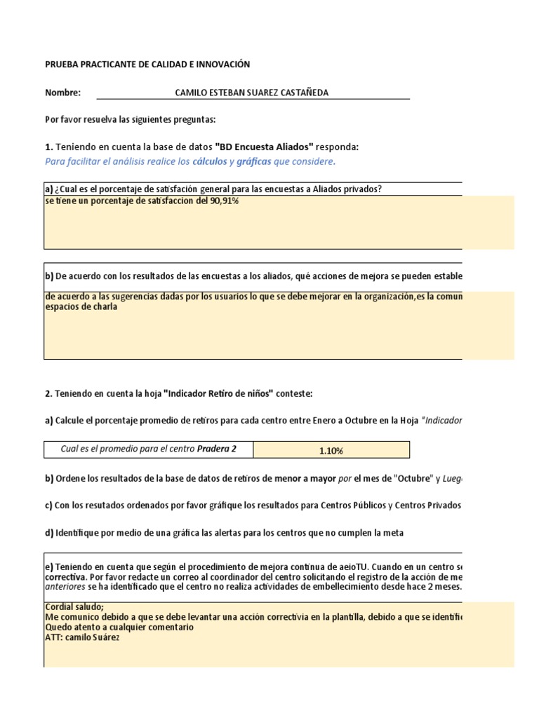 Prueba Practicante de Calidad aeioTU | PDF