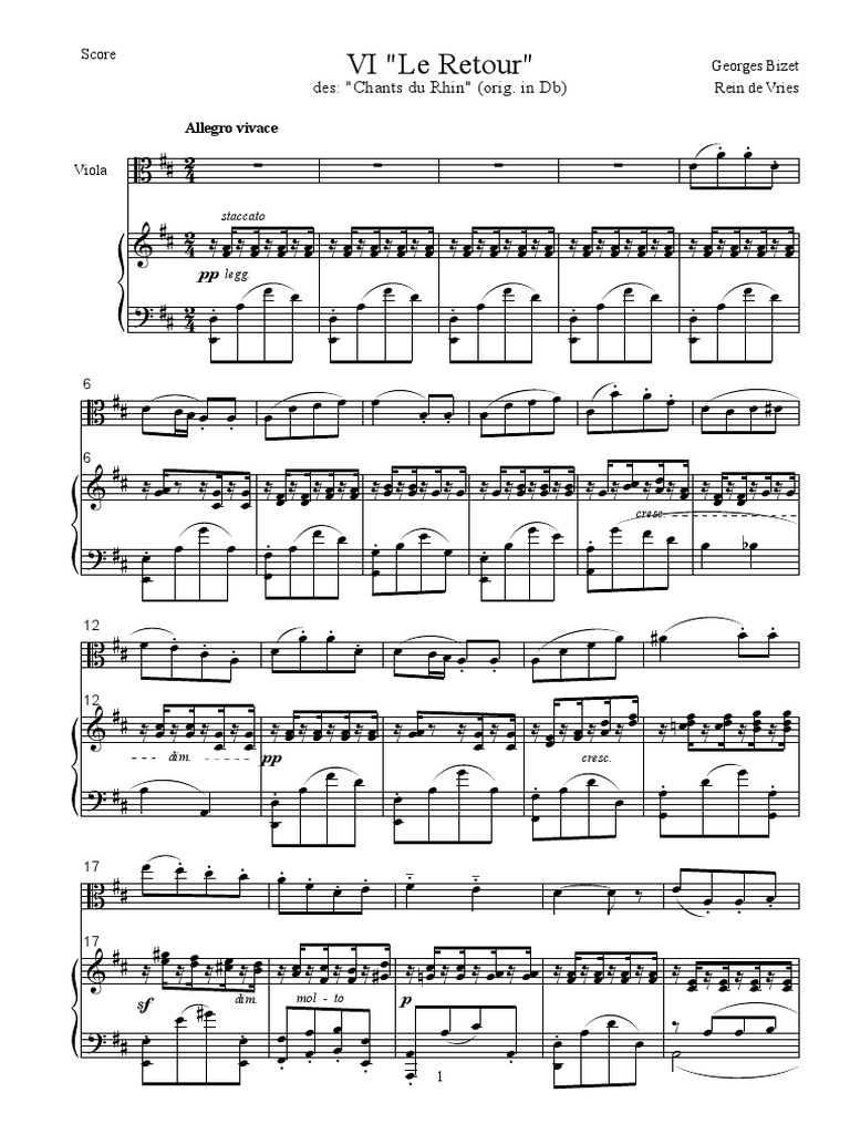 Bizet - Le Retour | PDF