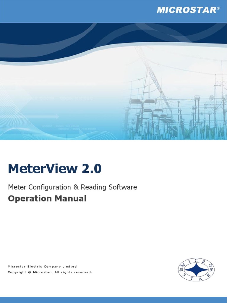Microstar MeterView 2 0 Operation Manual | PDF | Electrical Connector | Menu (Computing)
