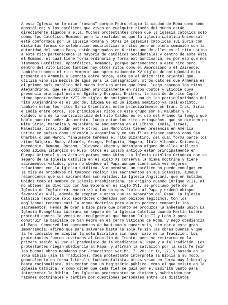 Ritos Catolicos | PDF | Iglesia Católica | protestantismo