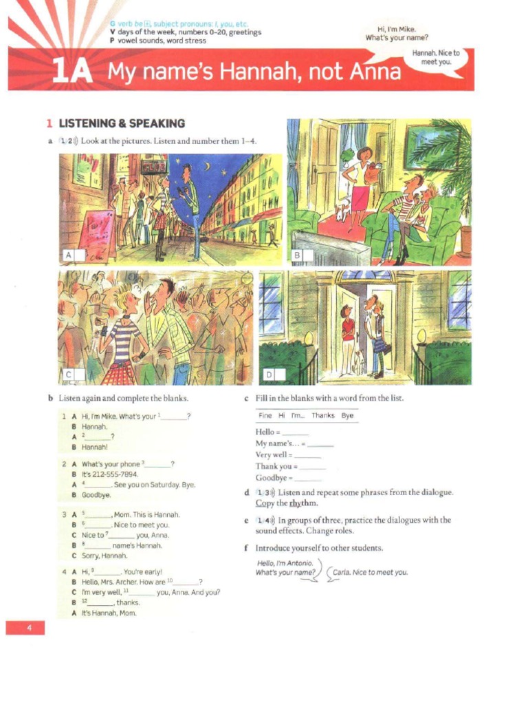 Unit ONE AEF 1 2nd Ed. | PDF