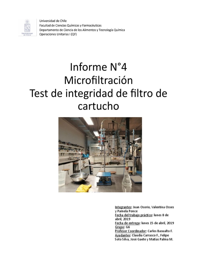 Informe 4 OPU | PDF | Filtración | Difusión