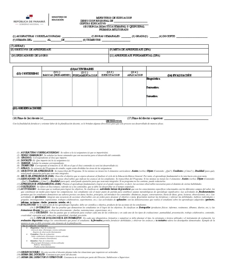 Planificación Primaria Multigrado | PDF