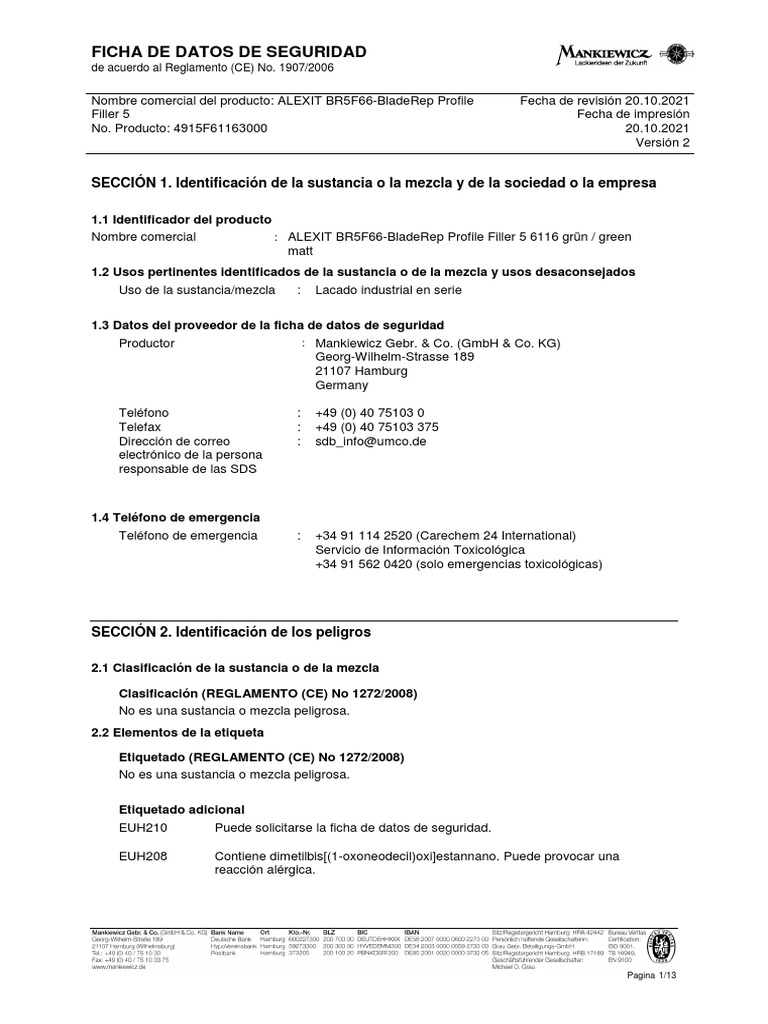 ALEXIT BR5F66-BladeRep Profile | PDF | Compuesto orgánico volátil ...