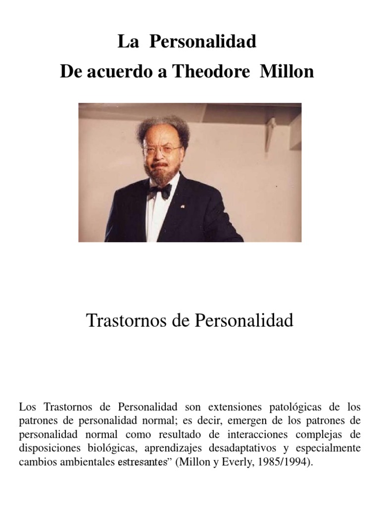 Teoría de Personalidad de Millon | PDF | Sicología | Evolución