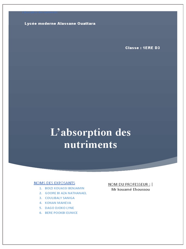 Exposer de SVT | PDF | Bien-être