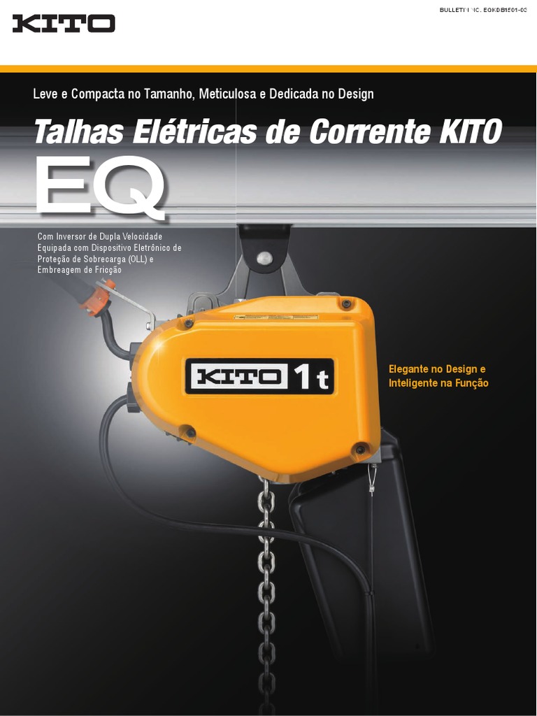 Talhas Elétricas de Corrente KITO: Leve e Compacta No Tamanho, Meticulosa e Dedicada No Design ...