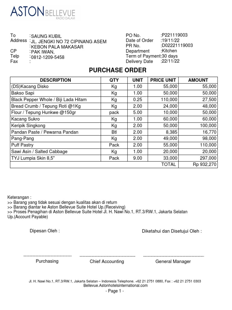 Purchase Order: Description QTY Unit Price Unit Amount | PDF