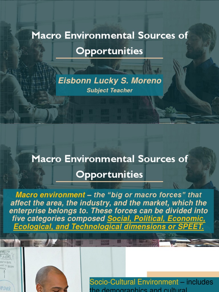 Macro Environmental Sources of Opportunities | PDF