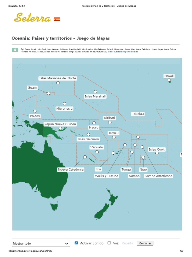 Mapas interactivos de países y territorios de Oceanía | PDF | Oceanía