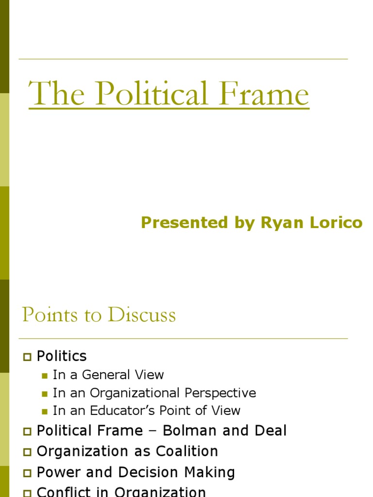 The Political Frame | PDF | Power (Social And Political) | Coalition