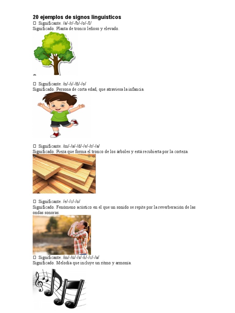 Ejemplos de Signos Linguisticos | PDF