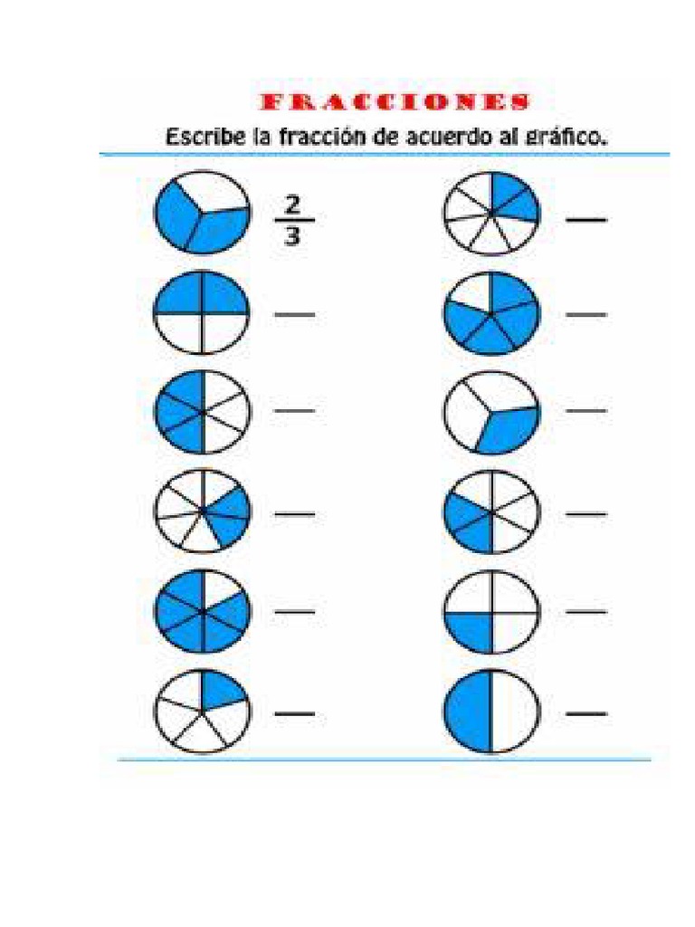 Practica de Fracciones | PDF
