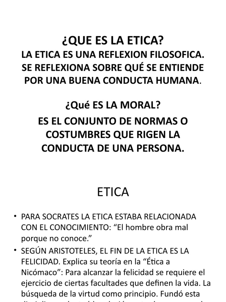 Que Es La Etica | PDF | Moralidad | Virtud