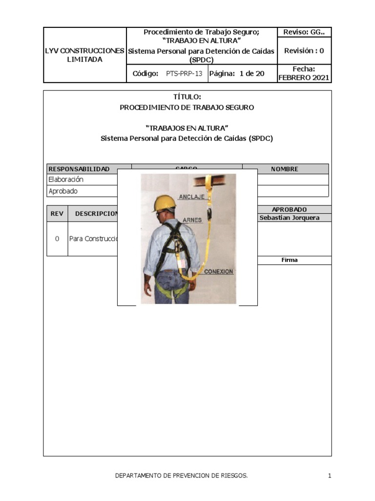 TRABAJOS EN ALTURA (Sistema Personal para Detención de Caídas (SPDC) ) | PDF | Ultravioleta