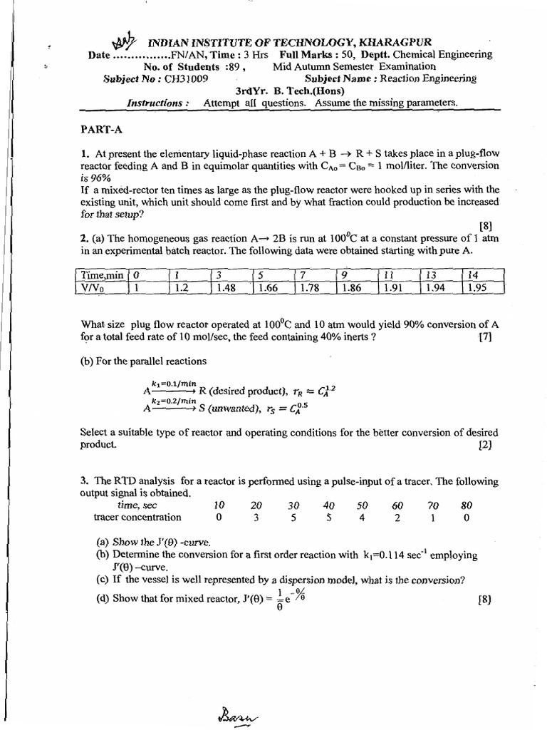 Understanding RFRF in Reaction Engineering | PDF | Teaching Methods ...