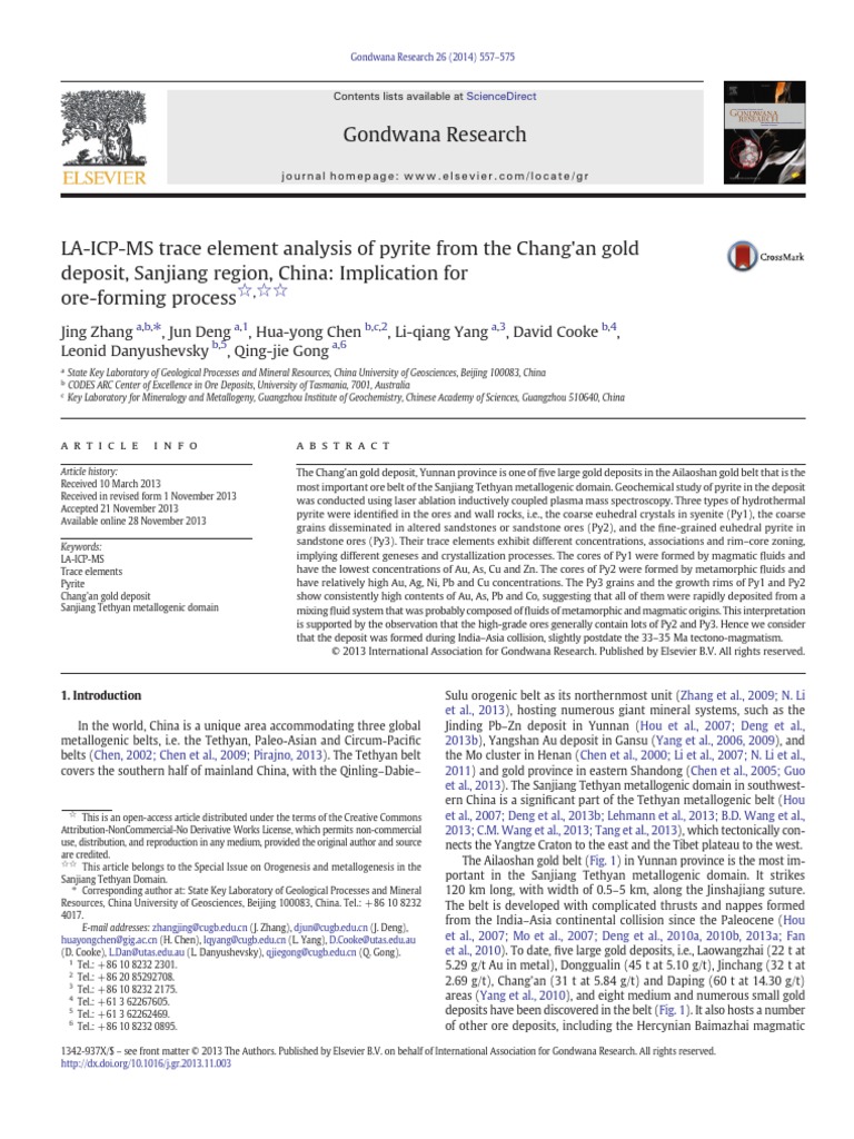 Zhang Et Al 2014 - LAICPMS | PDF | Sandstone | Fault (Geology) Zhang Et Al 2014 - LAICPMS | PDF | Sandstone | Fault (Geology)