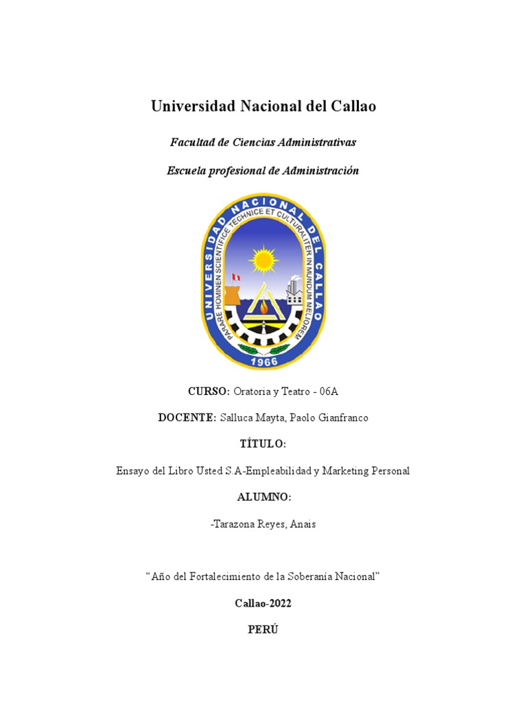 Ensayo Del Libro Usted S.A-GH06A | PDF | Marketing | Marca