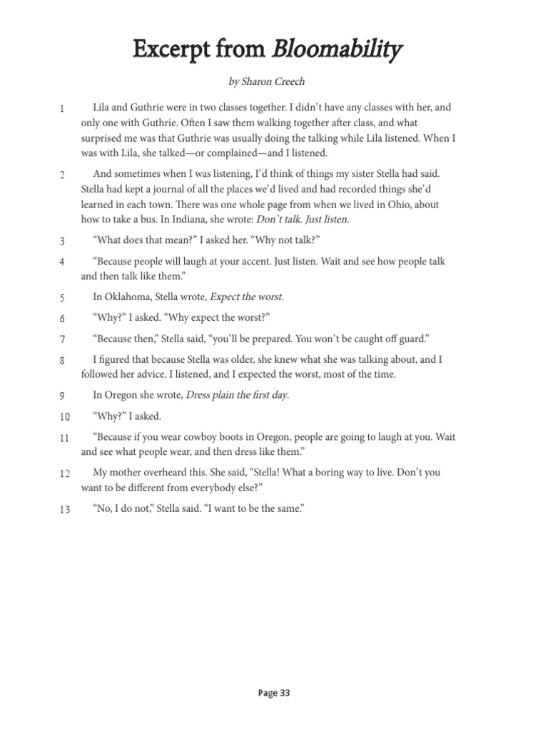 Excerpt Analysis from Bloomability | PDF | Social Science | Mystery ...