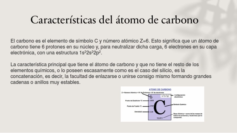 Carracteristicas de El Atomo de Carbono | PDF