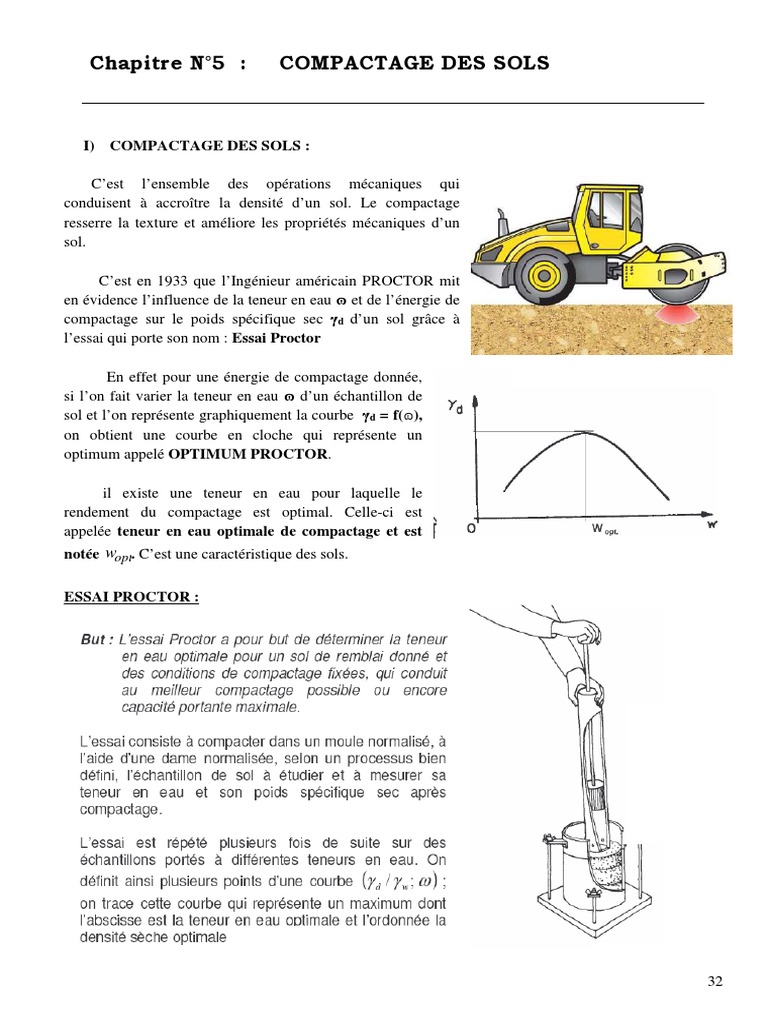 Chapitre N°5: Compactage Des Sols | PDF