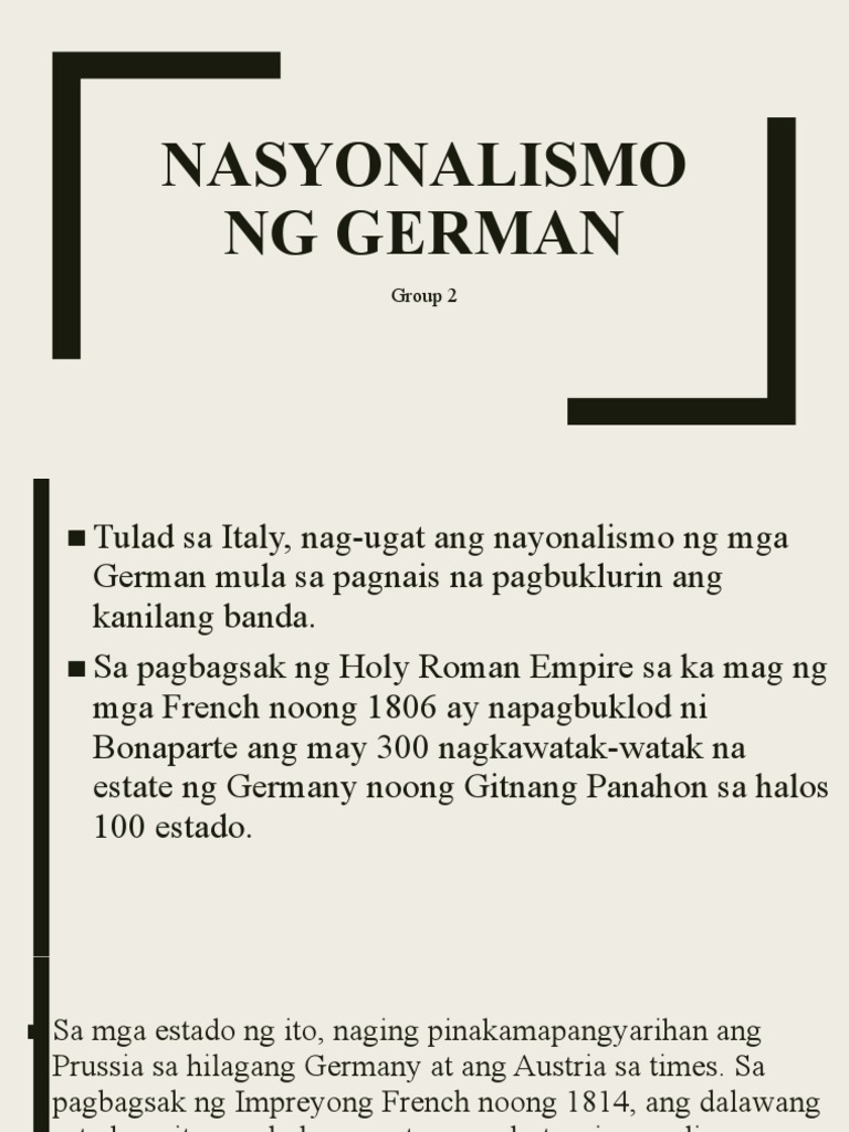 Nasyonalismong German | PDF