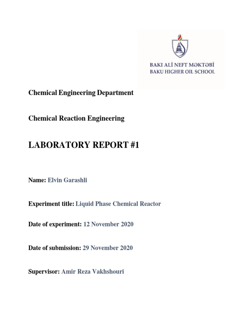 Liquid Phase Chemical Reactor | PDF