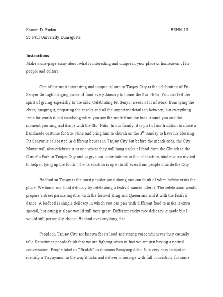 Tanjay City's Unique Cultural Celebrations | PDF | Religion & Spirituality