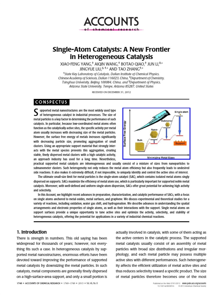 Yang 2013 | PDF | Catalysis | Chemical Reactions