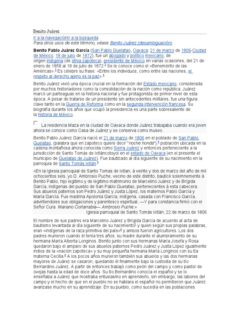 Benito Juárez | PDF