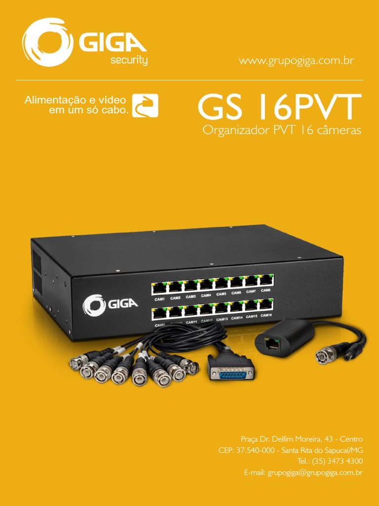 Organizador PVT 16 Cameras GIGA GS 16PVT | PDF