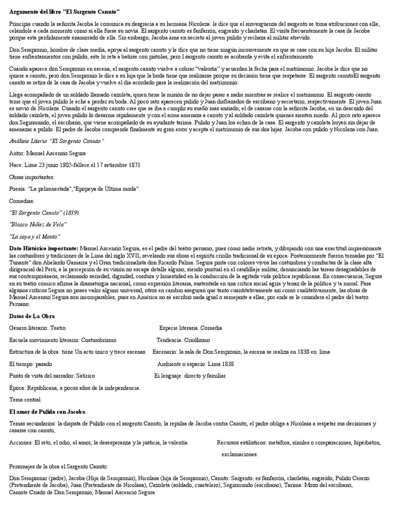 Argumento Del Libro | PDF