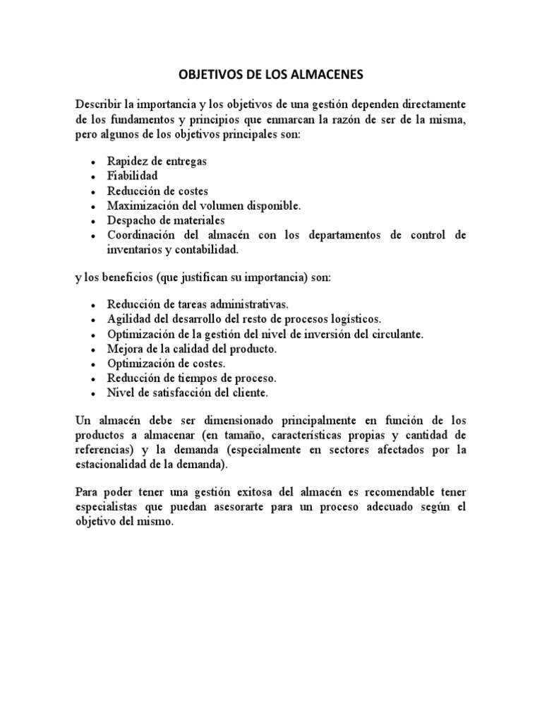 Obj de Los Almac | PDF