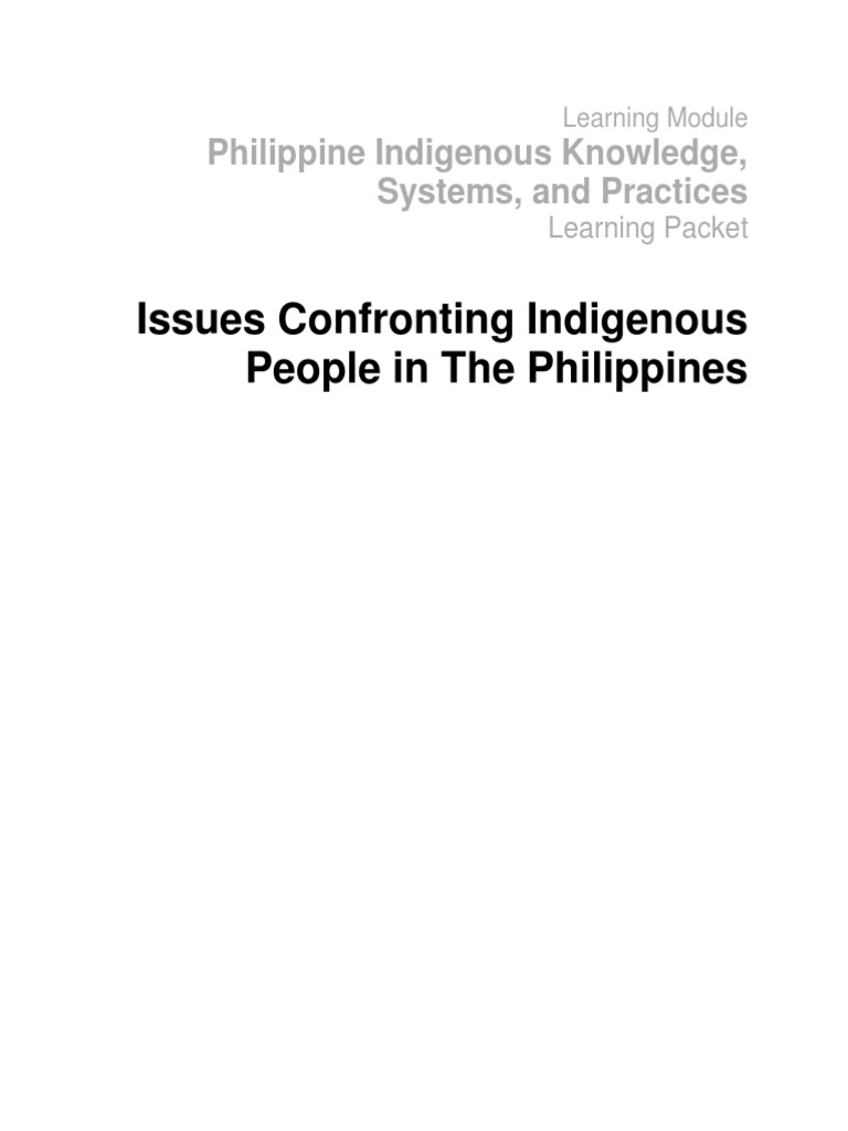 LM2 - Issues Confronting Indigenous People in The Philippines | PDF