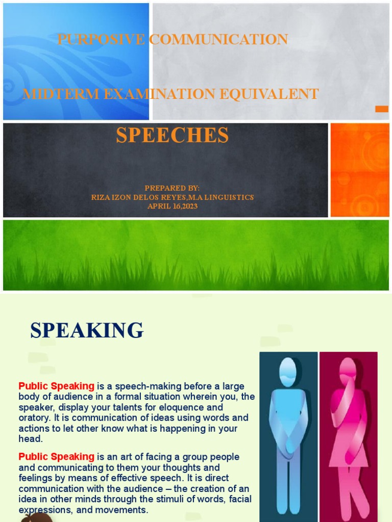 Purcom Power Point Presentation Speeches 2023 | PDF