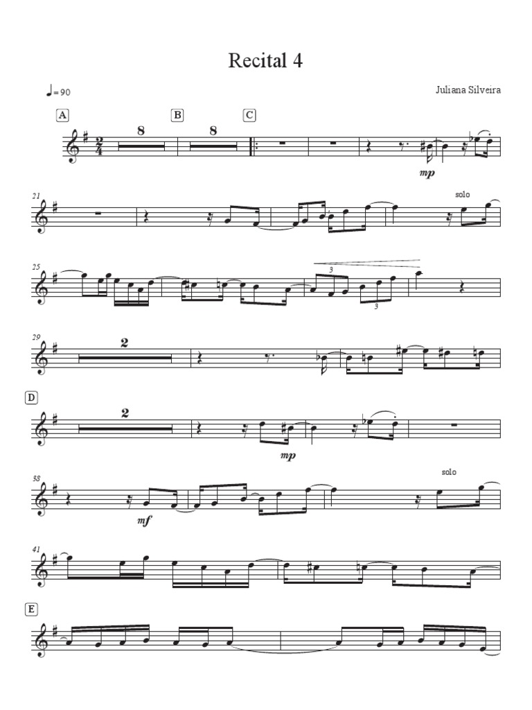 Recital 4 Arrangement - Alto Sax | PDF