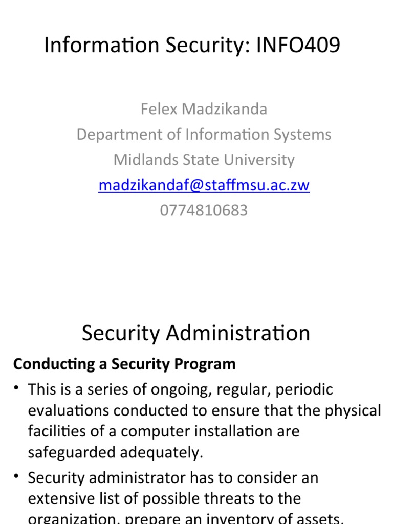 Security Administration | PDF | Insurance | Backup