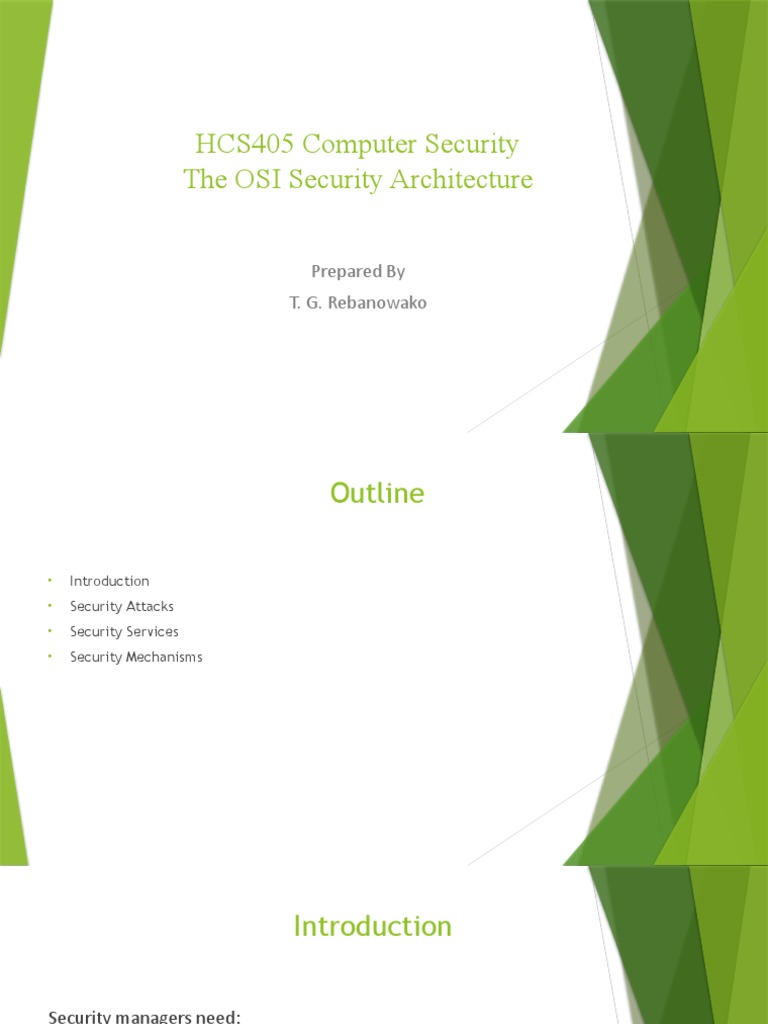 OSI Security Architecture Overview | PDF | Security | Computer Security